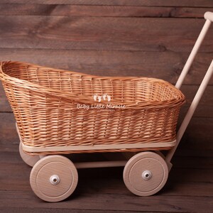 Wicker Trolley, Trolley for Photos, Trolley for Toys, Wicker Cart ...