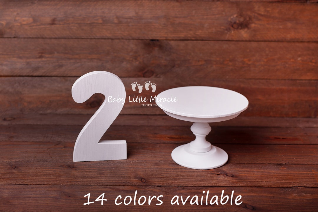 Digit 2 + Cake Stand Set, Birthday Set, Photo Prop for Second Birthday ...