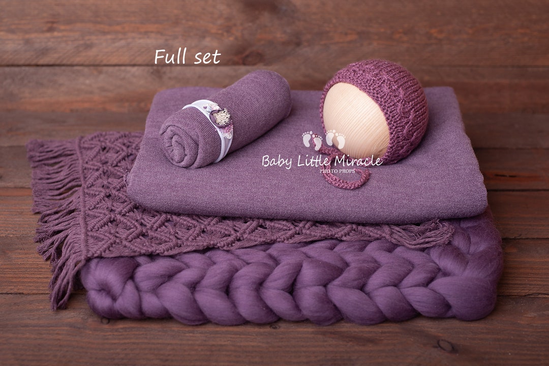 Heather Photo Set, Lilac Newborn Set, Photo Prop, Newborn Set, Newborn ...