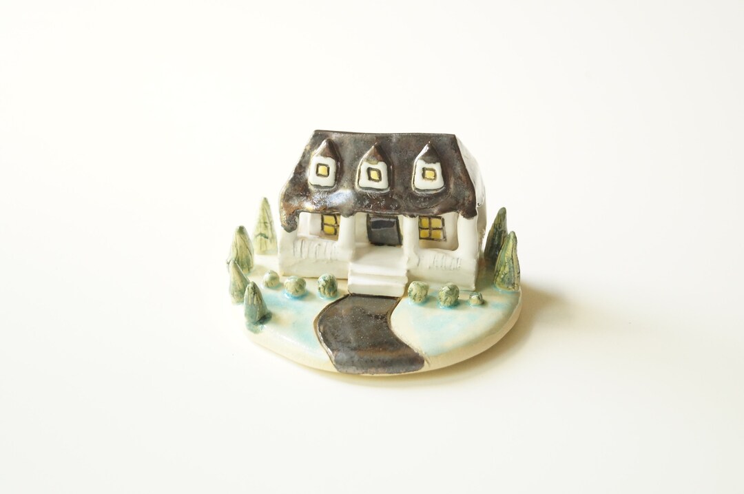 Handmade Ceramic Sweet Miniature American House • Housewarming Gift ...