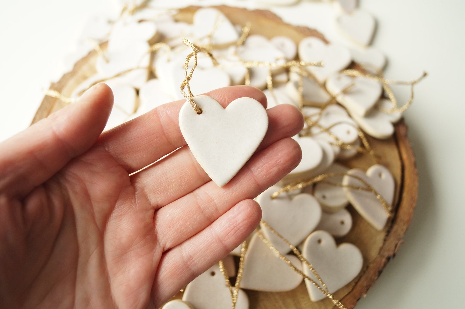 Little Heart Wedding Favors in Bulk Ceramic Hearts White | Etsy