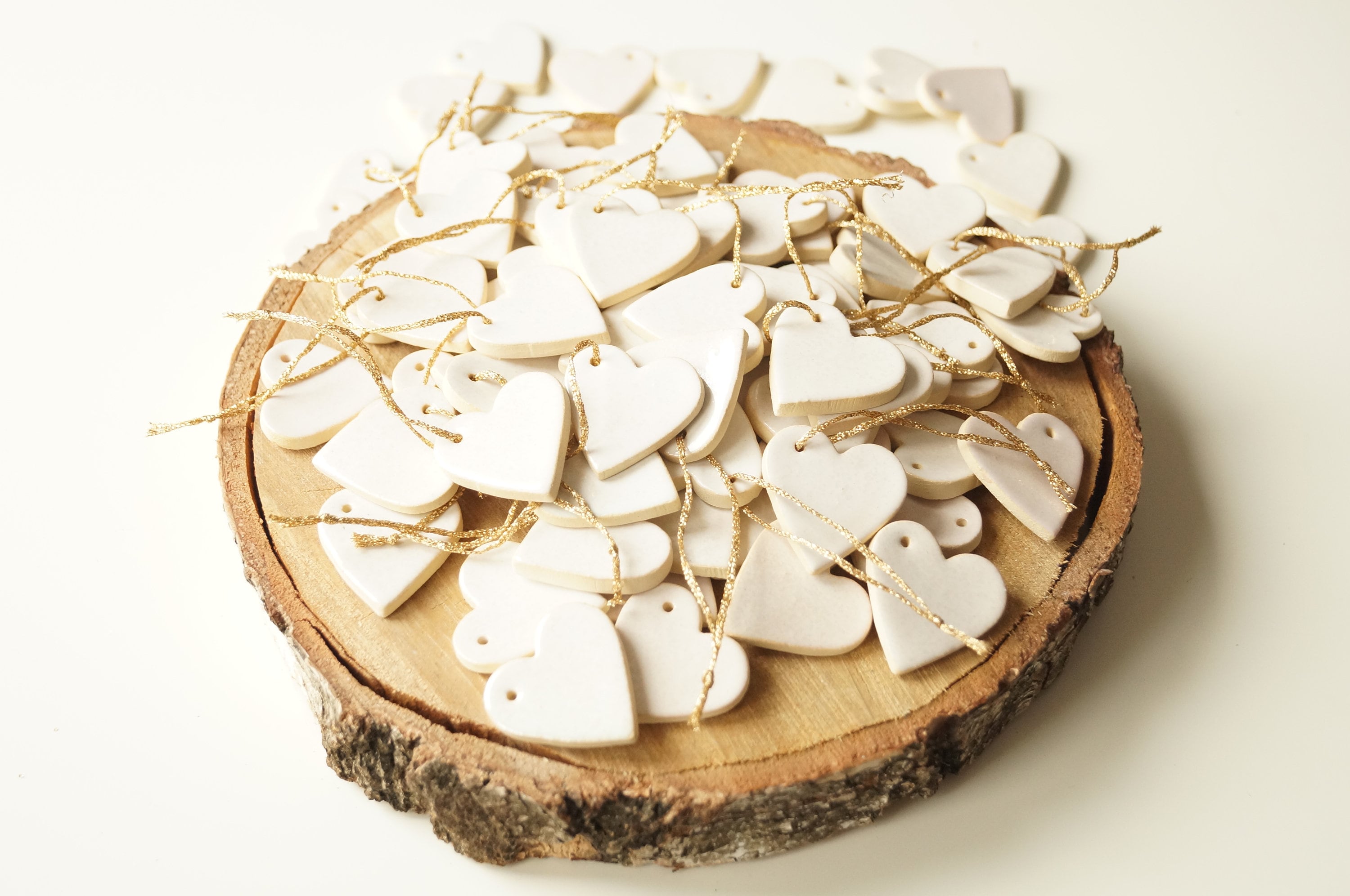 Little Heart Wedding Favors in Bulk Ceramic Hearts White | Etsy