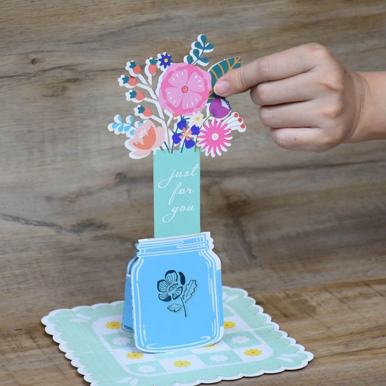 Paper Flower Pop up Card SVG, Printable Template Pop Up, Digital ...