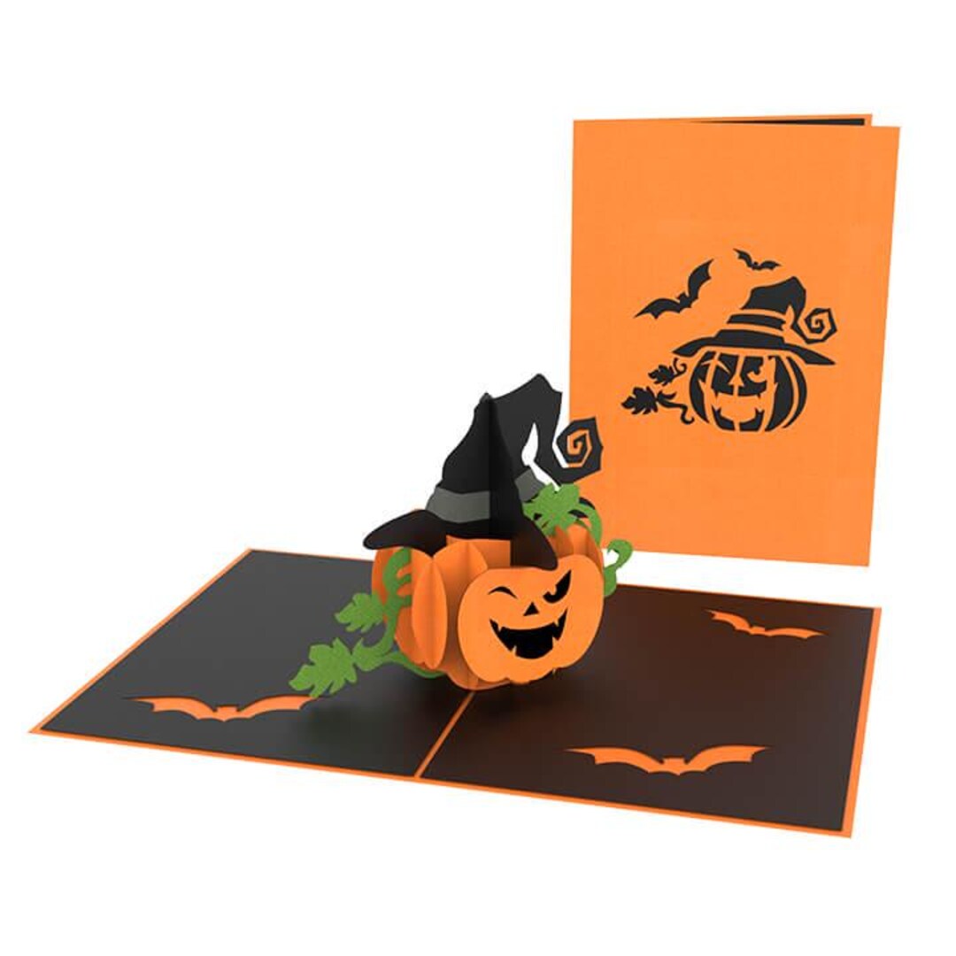 Halloween 3D Pop-up Card Template SVG Files for Cricut, Paper Cutting ...