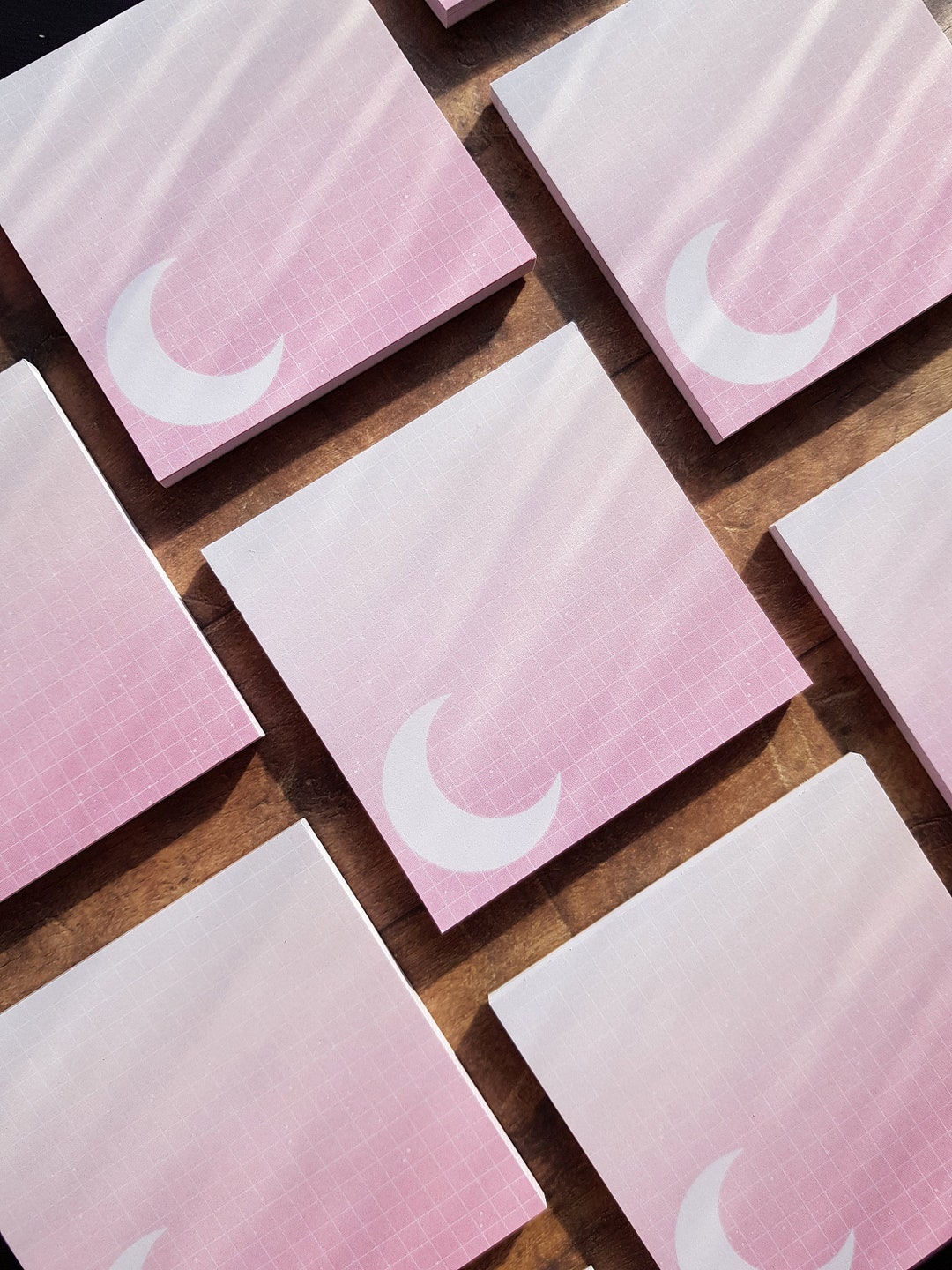 Pink Moon Notepad 10x10cm Stationary, Notepad, Vaporwave Sky, Moon ...