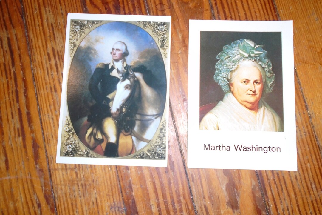 Sale George and Martha Washington Post Cards - Etsy