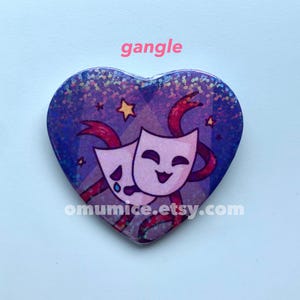 The Amazing Digital Circus Holographic Heart Pins!! Pomni, Caine ...