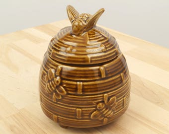 Ceramic Honey Pot / Jar / Canister Hive / Bee House / Bee | Etsy UK