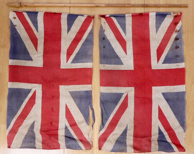 Great Britain Hand Flags || Set of Two || Marked - British Made / Hand ...