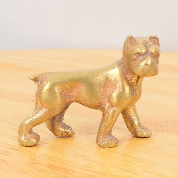 Miniature Metal Bulldog Figurine - Etsy