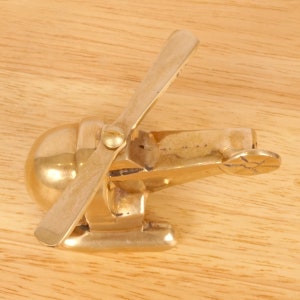Helicopter Miniature / Figurine / Sculpture || Vintage Solid Brass ...