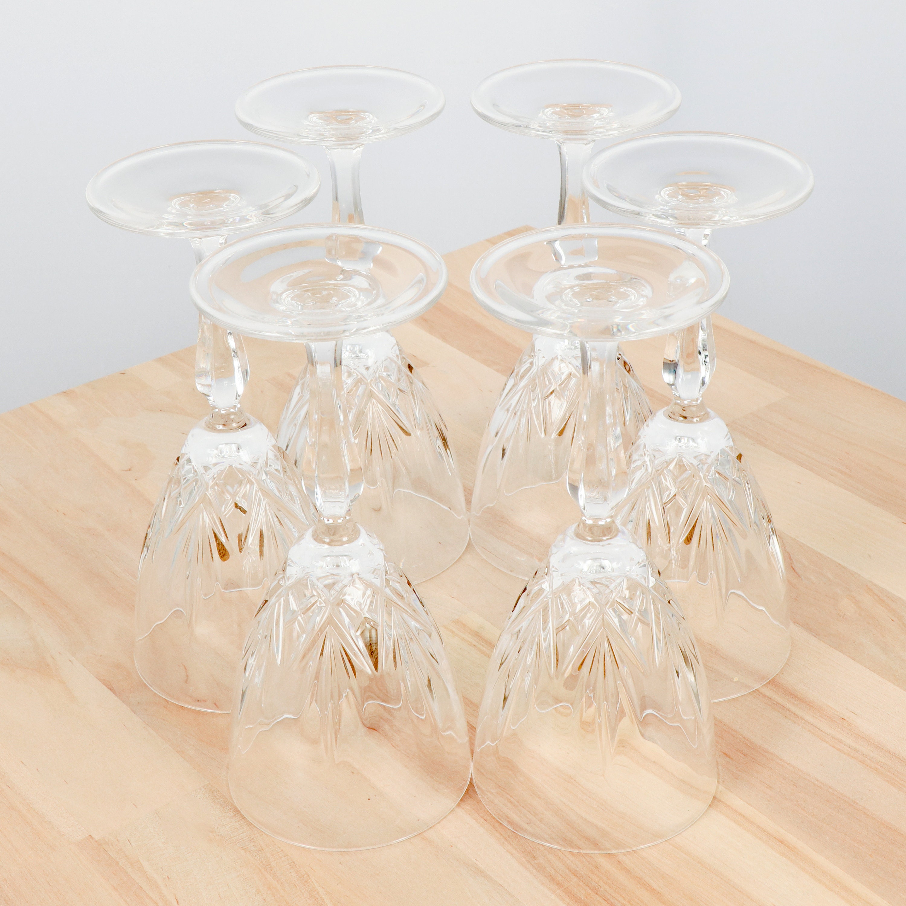 6 Crystal CAPRI Wine glasses The Italian Giftware | Etsy