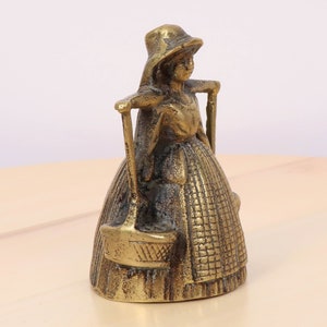 Lady Farmer Holding Two Buckets on Her Shoulders / Water Lady Bell ...