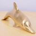Vintage Solid Brass Dolphin / Fish Sculpture Excellent - Etsy