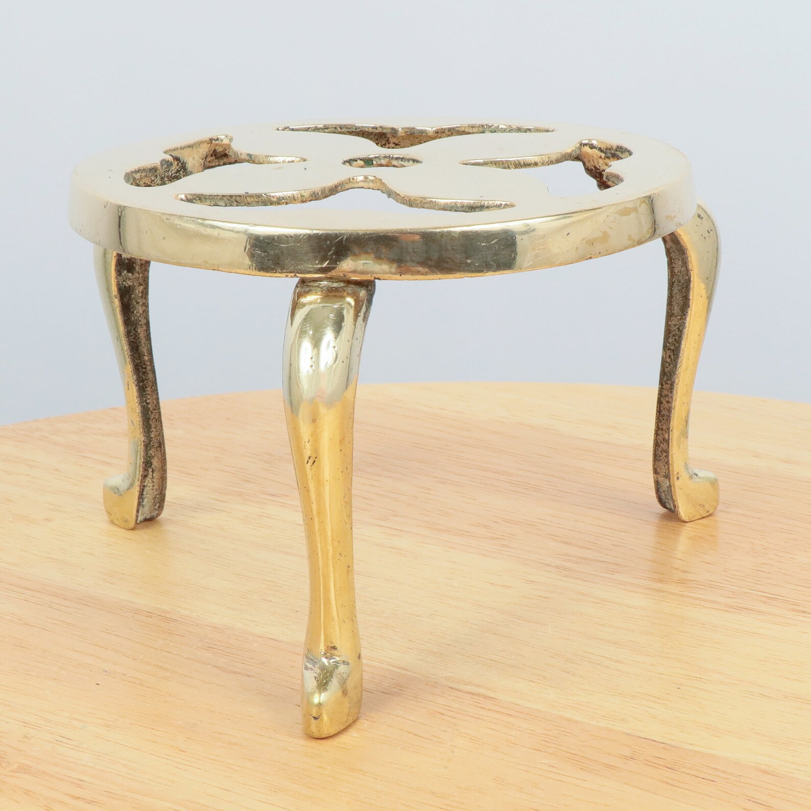 Antique Brass Kettle Stand / Tea Pot Stand / Flower Pot Stand / Hot ...