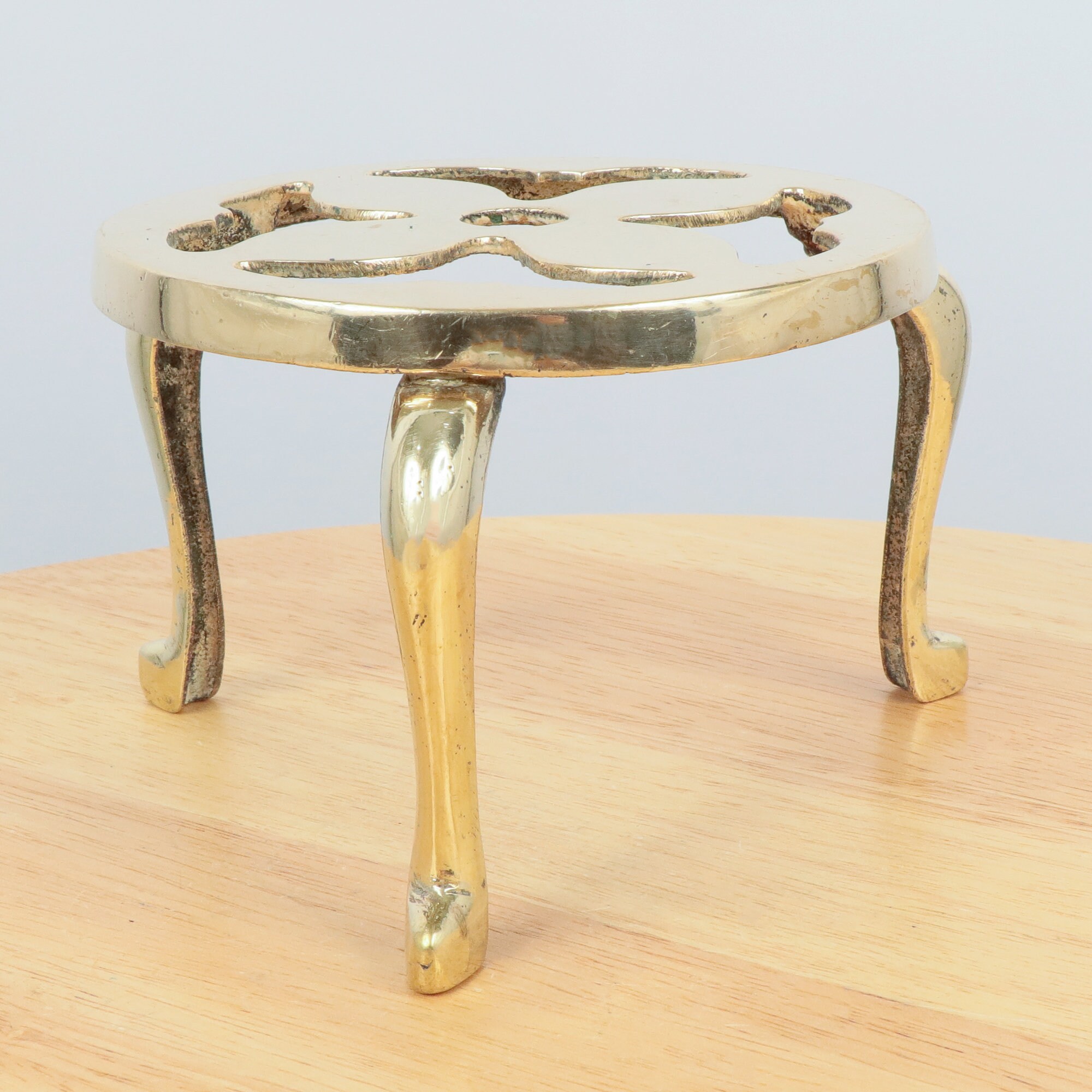 Antique Brass Kettle Stand / Tea Pot Stand / Flower Pot Stand / Hot ...