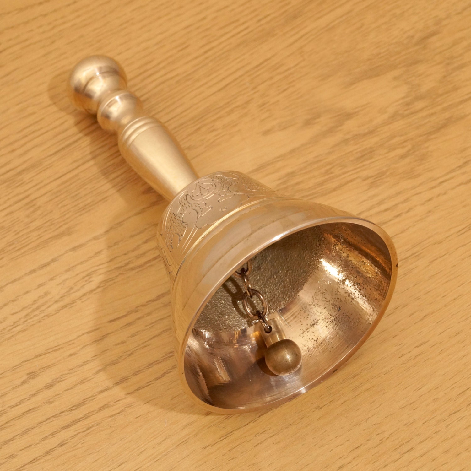 Vintage solid brass bell Simple design Brass bell with | Etsy