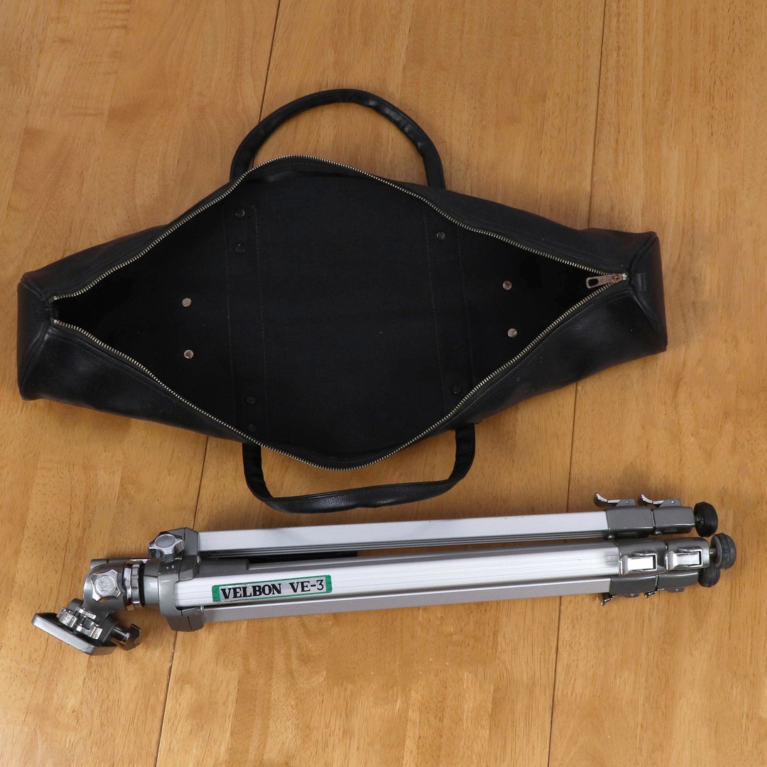 Velbon Ve-3 Camera Tripod || Vintage || Original Leather Case ...
