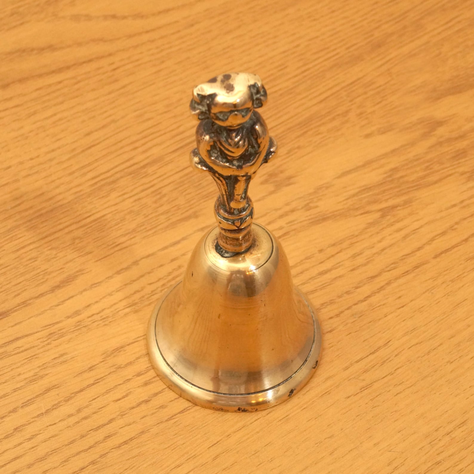 Vintage Brass Small Desk Bell || Made in England || Vintage Solid Brass ...