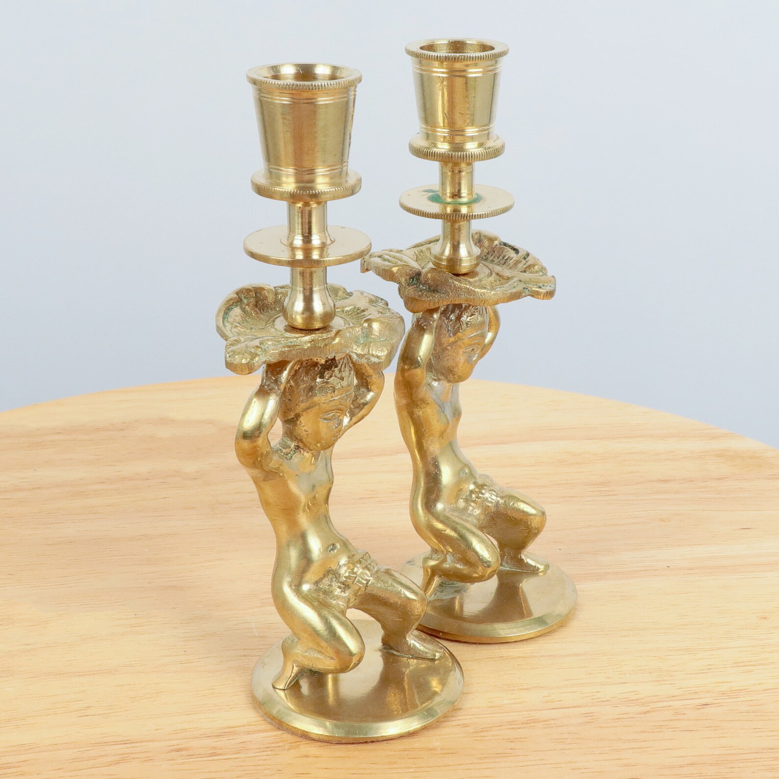Set of 2 Vintage Human Design Candle Holders / Candlestick - Etsy UK