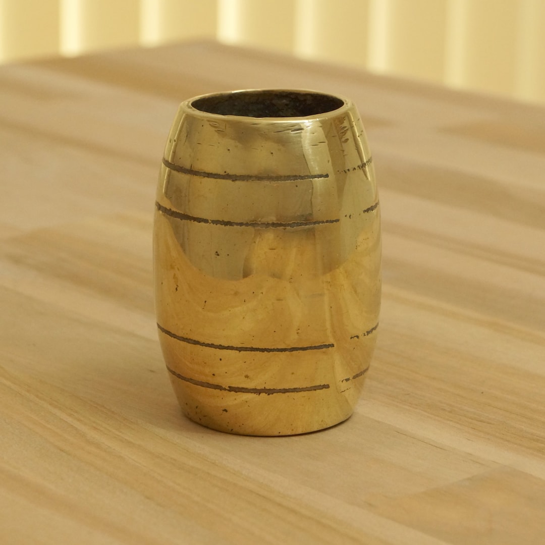 Heavy Vase / Tray || Vintage Solid Brass || Paperweight / Inkwell - Etsy