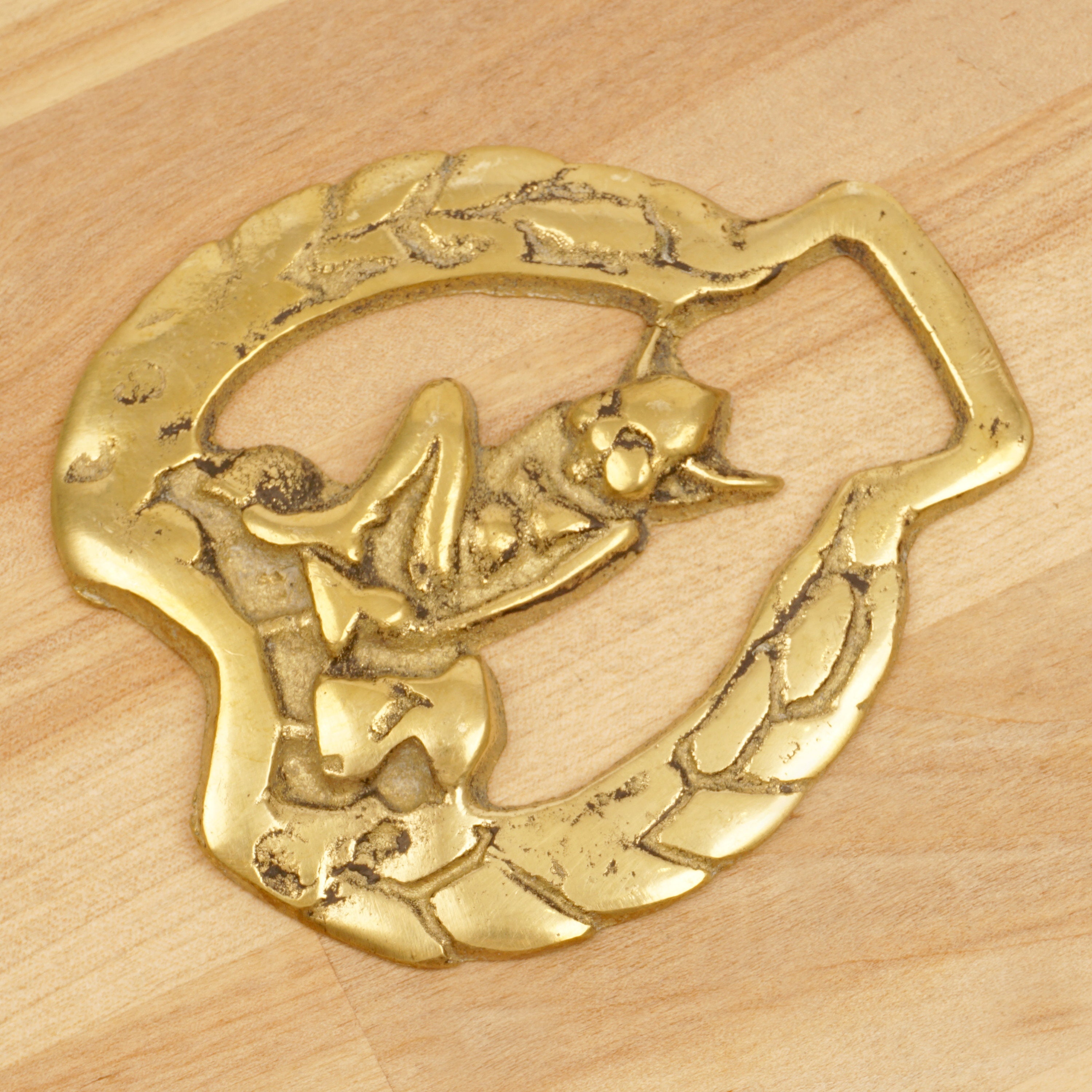 Horse Badge || Pixie Design || Vintage Solid Brass - Etsy