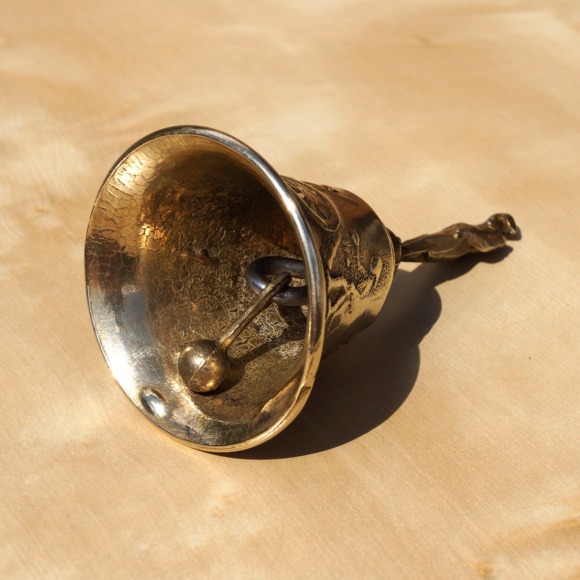 Vintage Brass Large Desk Bell || Vintage Solid Brass || Army Design - Etsy