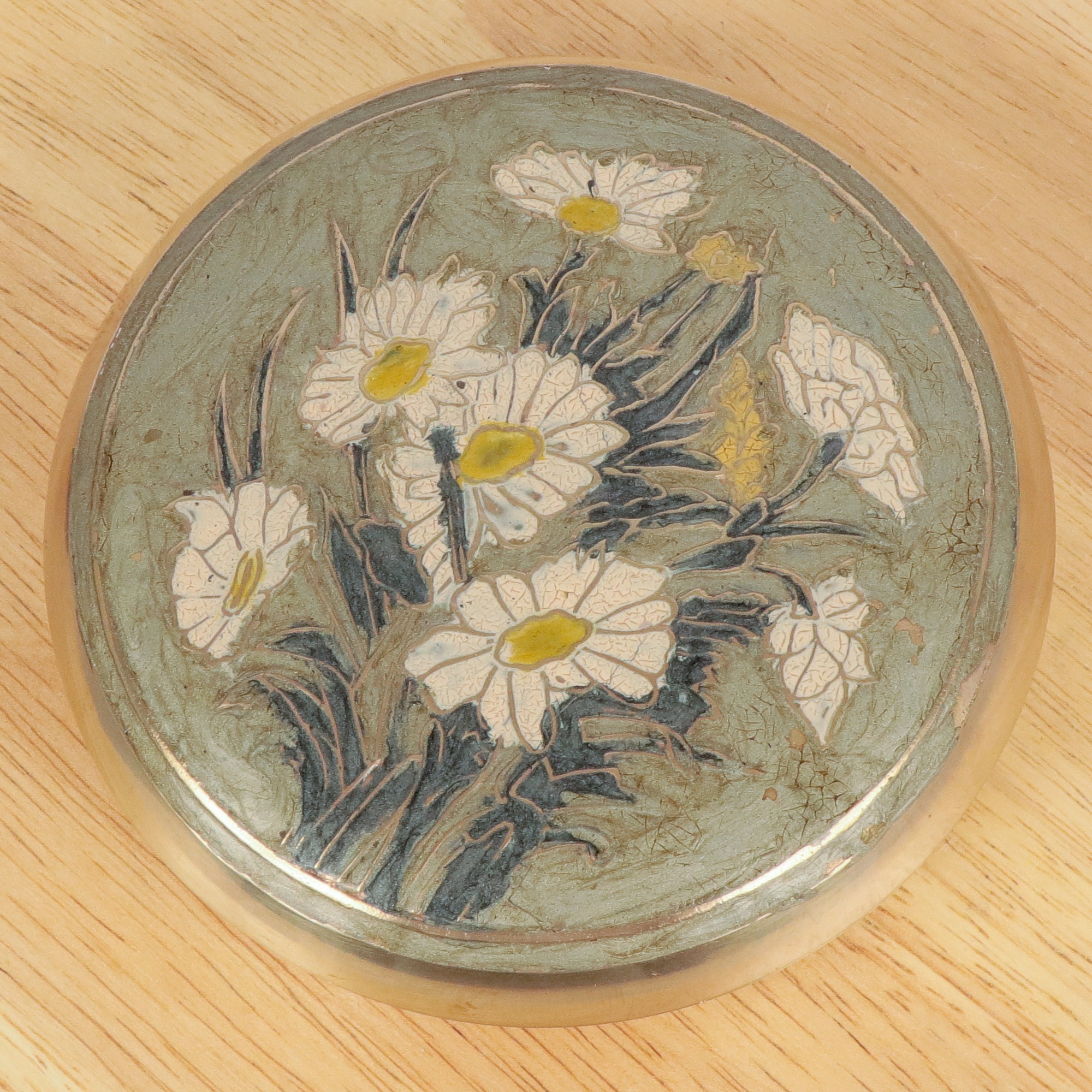 Jewellery Box / Box With Lid || Enamel Picture on Lid || Floral Design ...