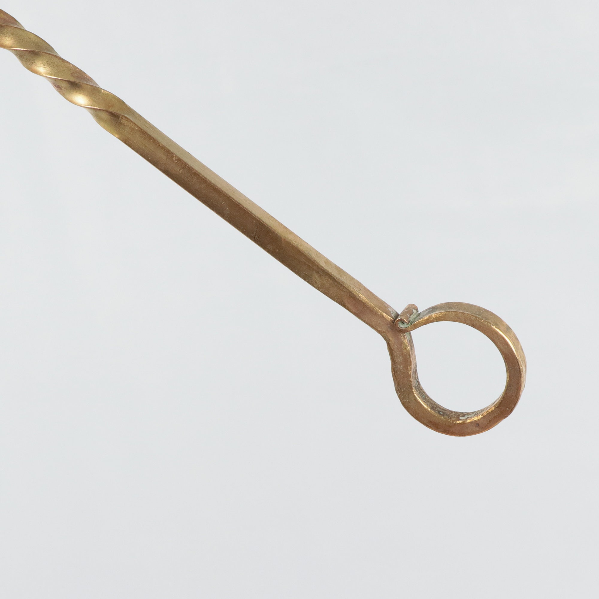 Forge-work Fork / Fireplace Accessory Vintage Solid Brass - Etsy UK