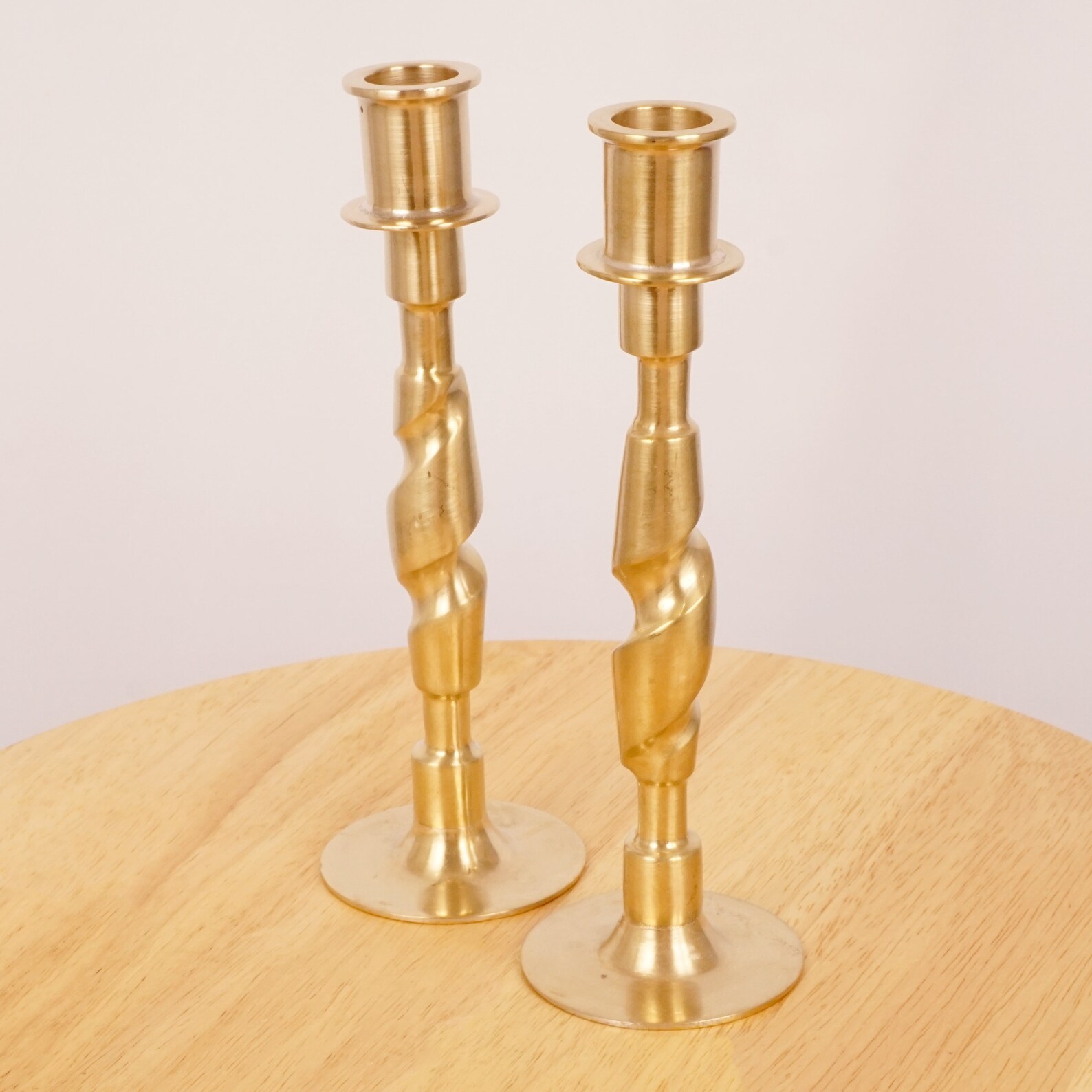 2 Heavy Candle Holders / Candlestick Holders Vintage Solid - Etsy UK