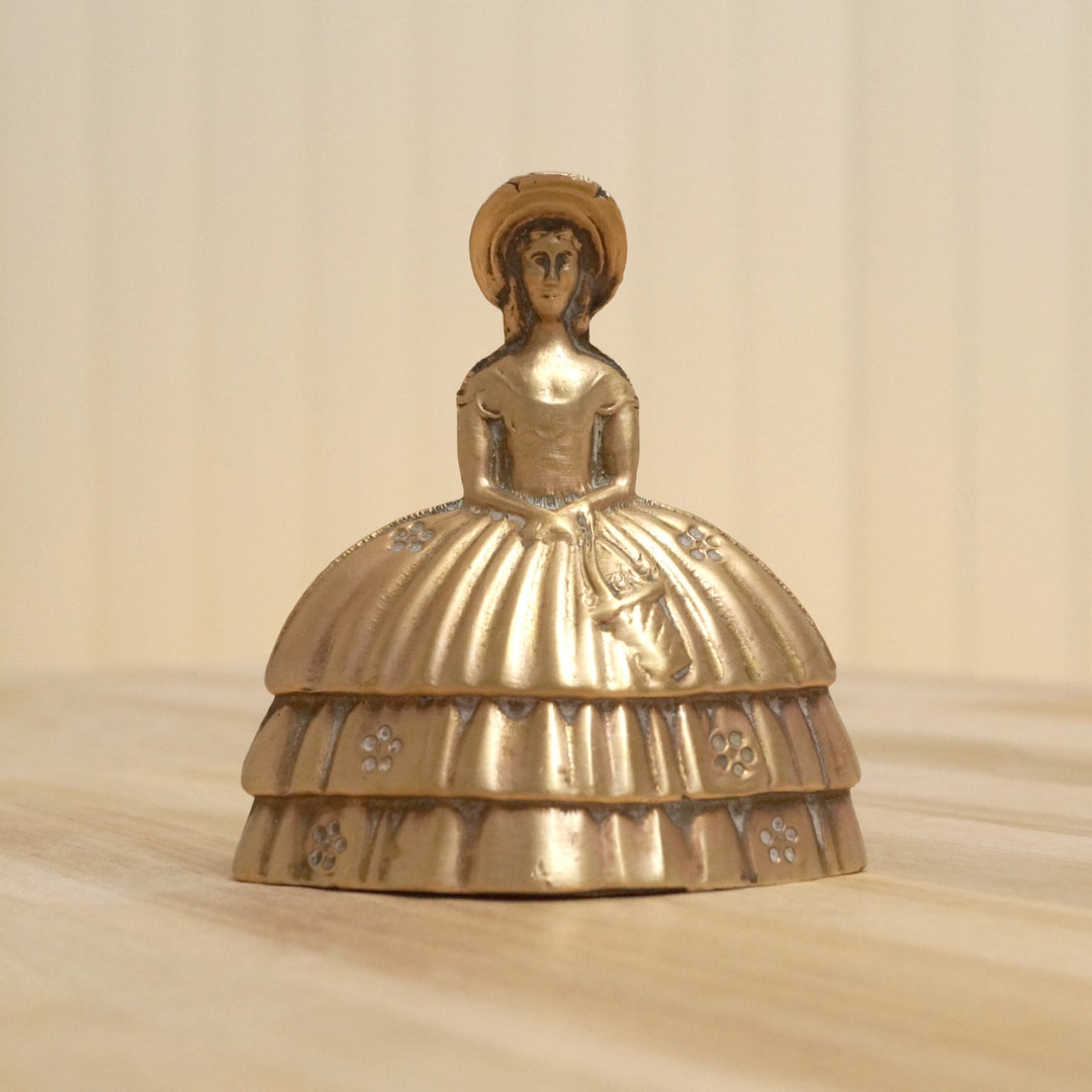 Bell Vintage Victorian Lady Brass Sculpture || Made in England - Etsy