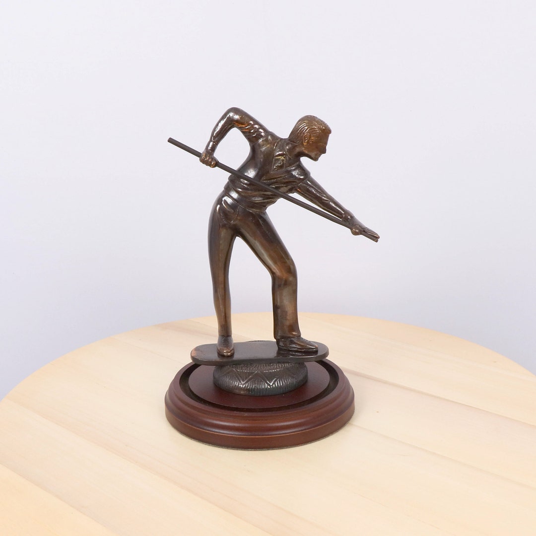 Billiard / Snooker / Pool Player Figurine / Sculpture / Statue on a ...