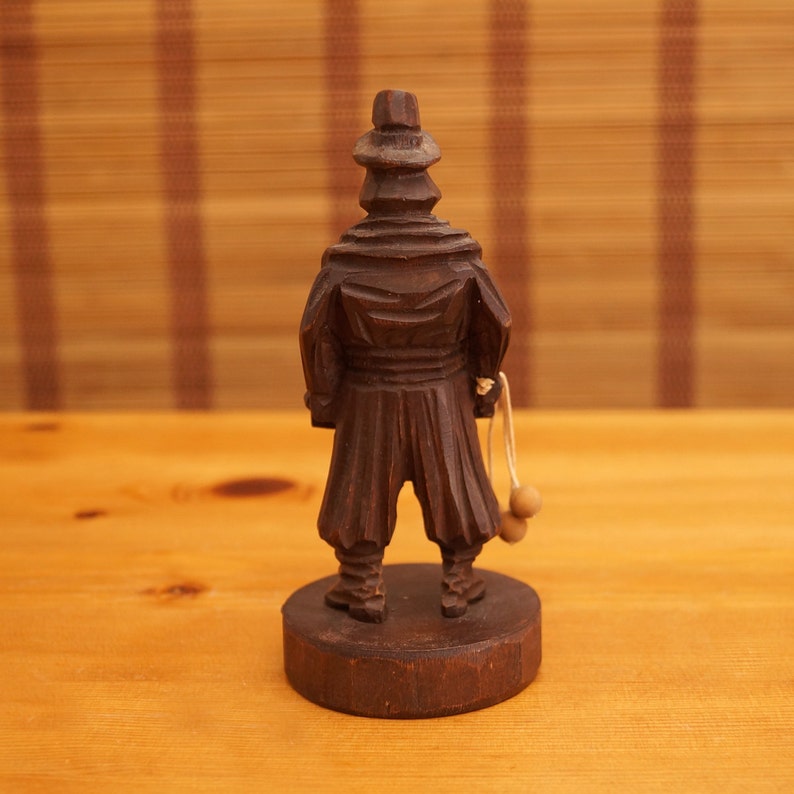 Vintage Wood Man Statue / Figurine Wood Base - Etsy