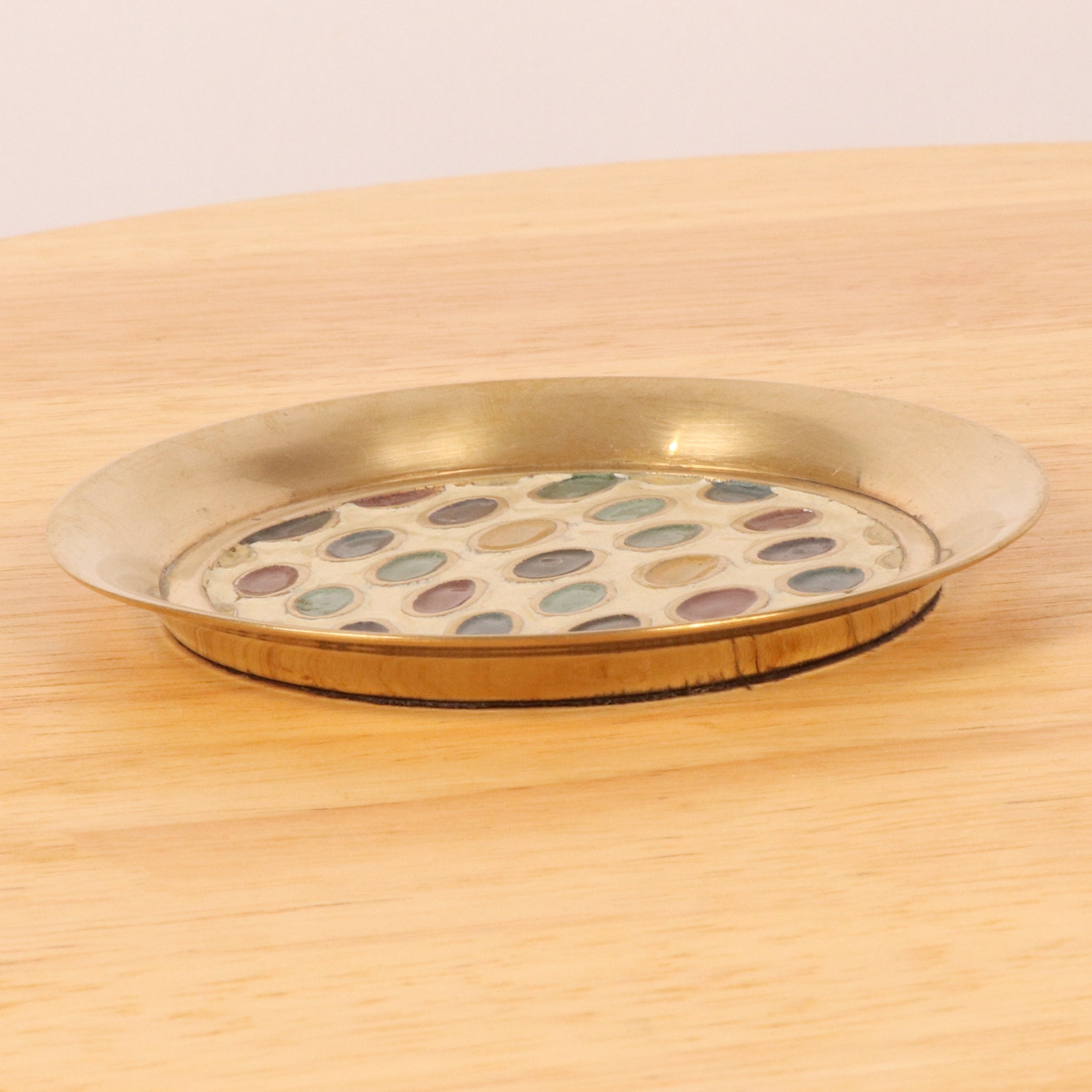 10 Cm Plate / Dish / Tray Vintage Solid Brass Spot - Etsy
