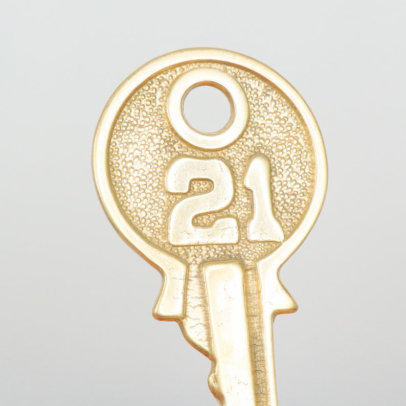 Large Good Luck Key Vintage Solid Brass Wall Hanging / - Etsy