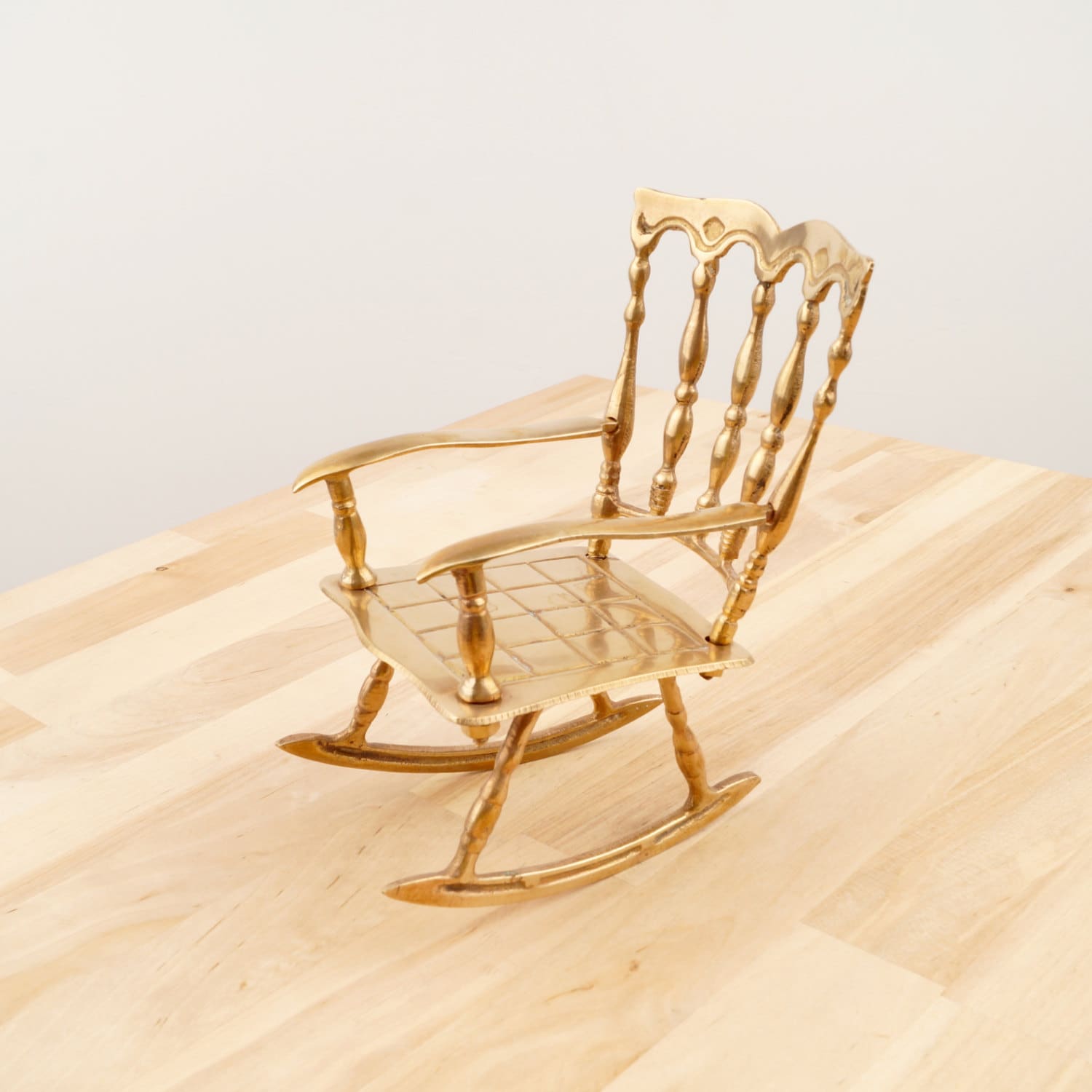 Rocking Chair / Doll Chair Vintage Solid Brass | Etsy