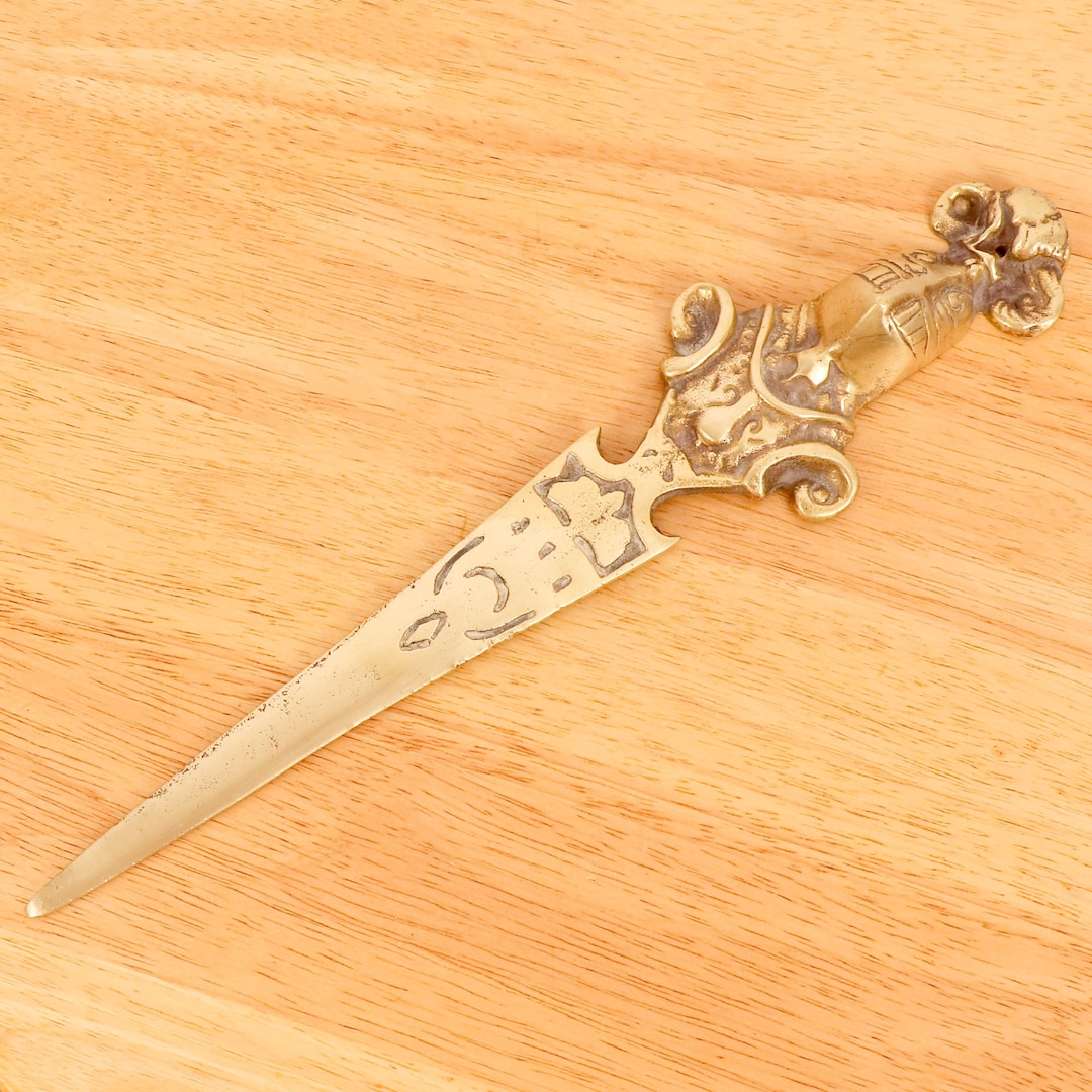 Solid Brass Decorative Dagger / Knife / Letter Opener || Soldier With a ...