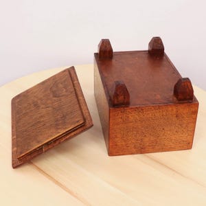 Wooden Box / Storage / Container Simple Design With Lid 4 Legs - Etsy