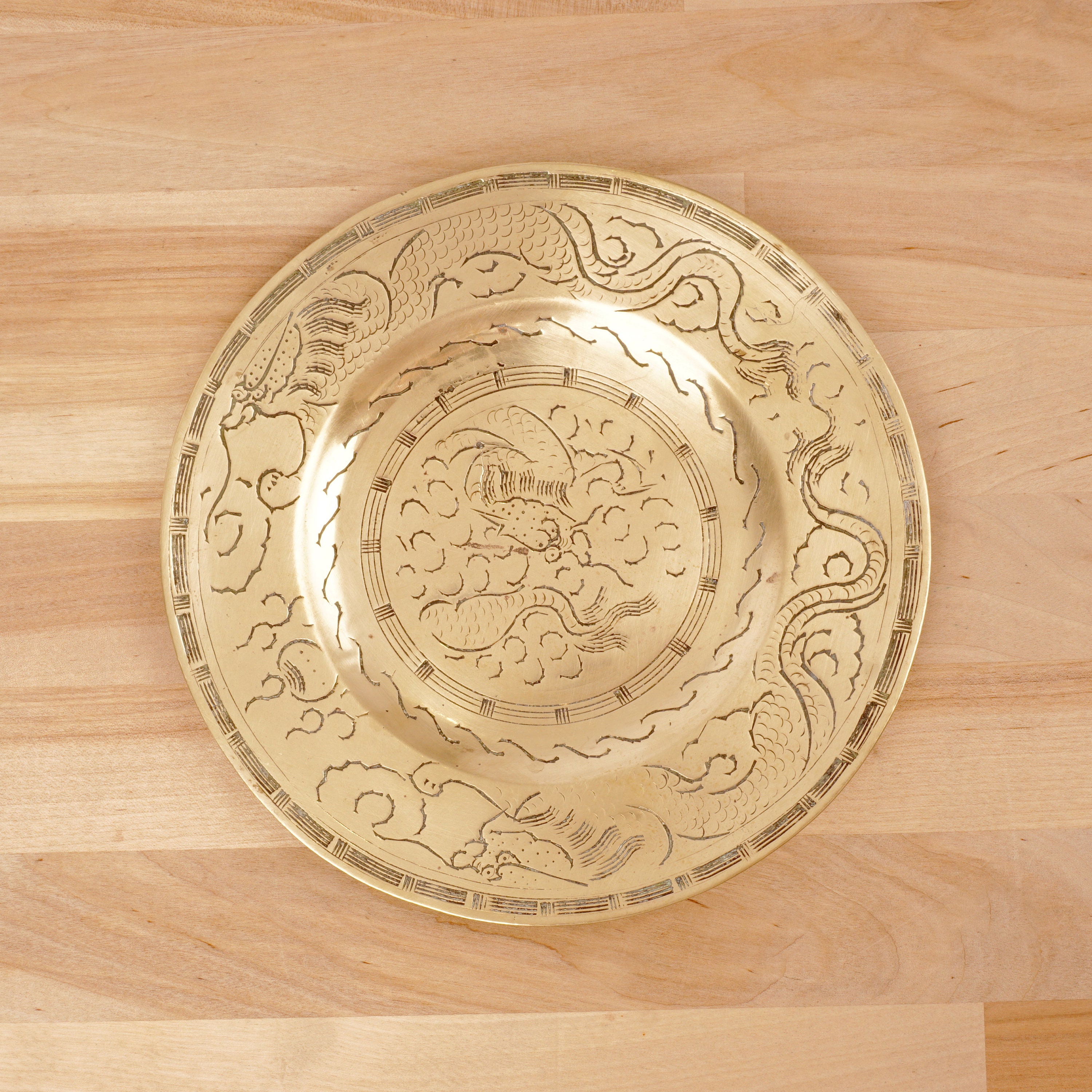 Chinese Brass Plate || Vintage Solid Brass || Made in China ...