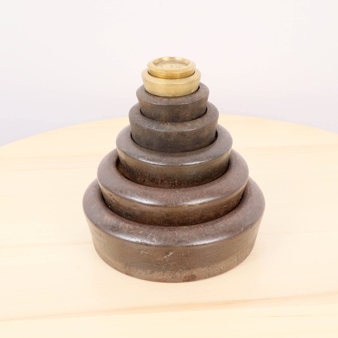 Vintage Wolverhampton Crane Cast Iron Weights || 4lb 2lb 1lb 8oz 4oz ...