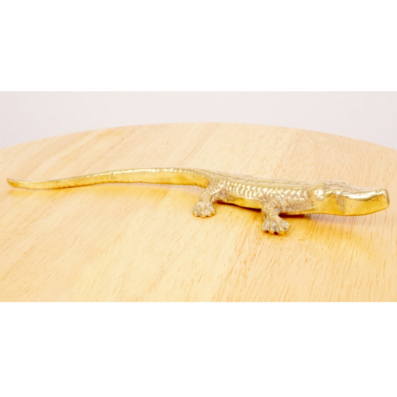 Alligator / Crocodile Vintage Solid Brass Figure Reptile - Etsy