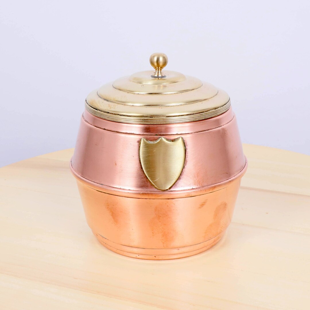 Copper Jar / Biscuit Barrel / Cookie Container / Decorative Ice Bucket ...
