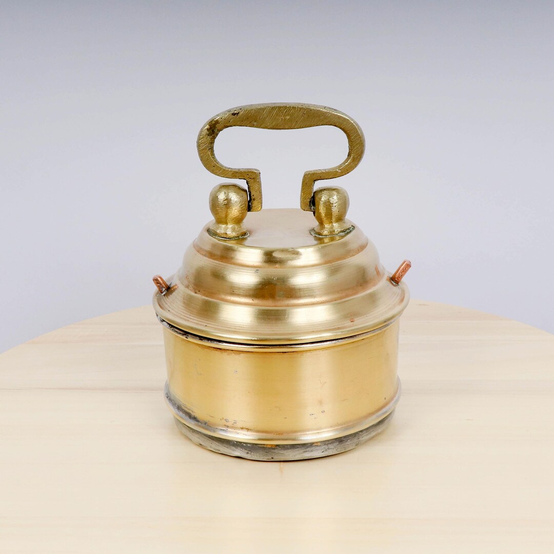 Vintage Brass Pot / Kettle / Box With Lid - Etsy
