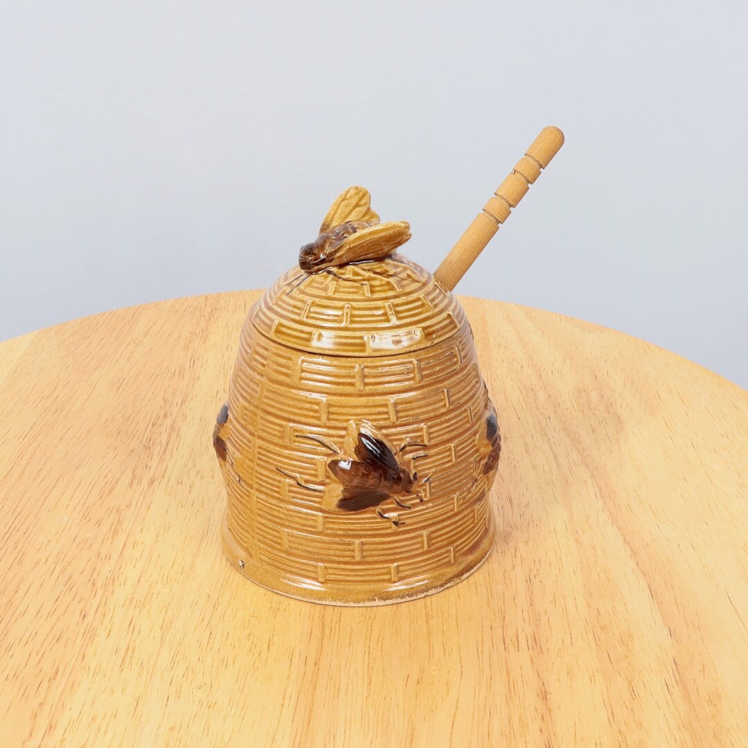 Ceramic Honey Pot / Jar / Canister || Hive / Bee House / Bee Home ...