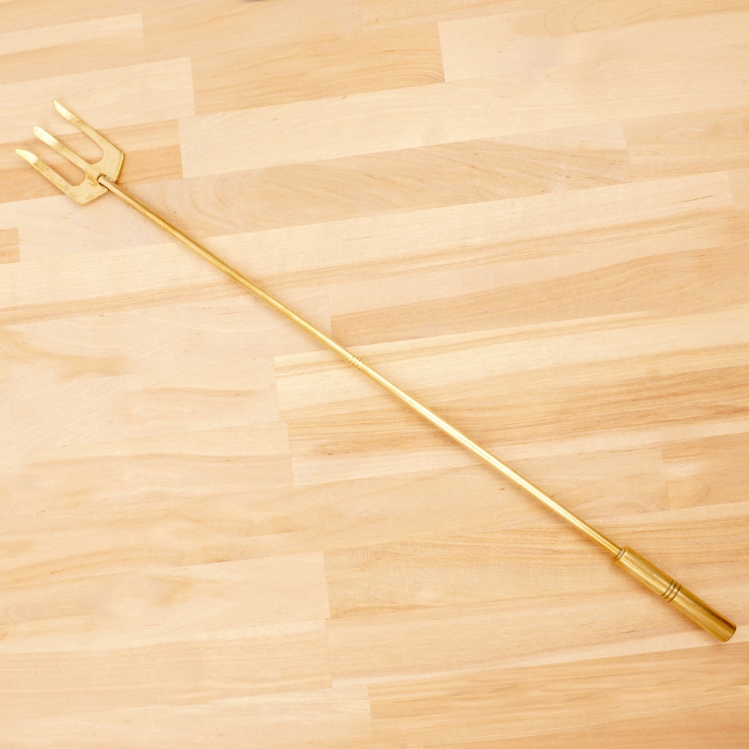 52 Cm Long Fork / Fireplace Tools || Vintage Solid Brass - Etsy