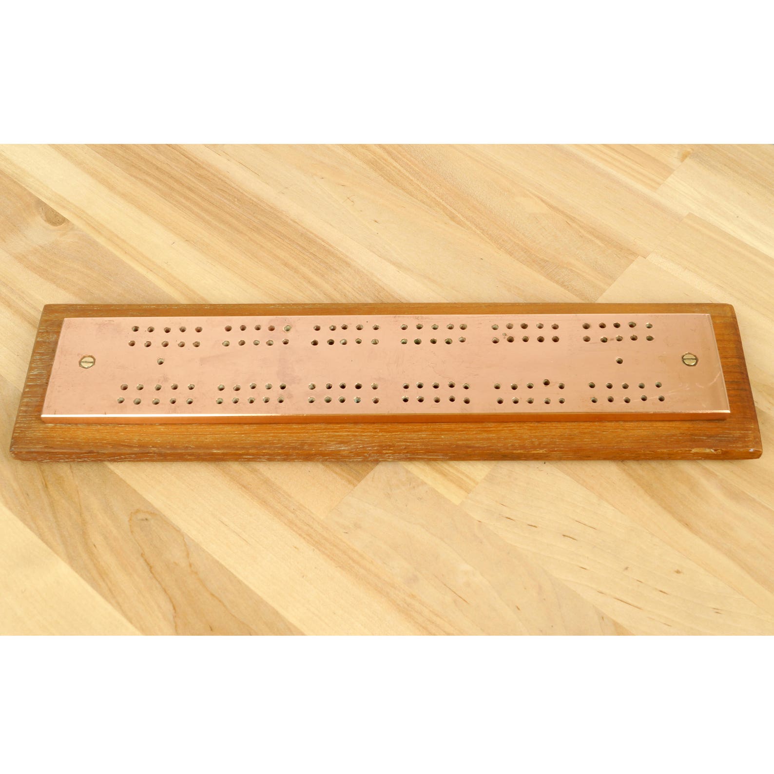 Vintage Game Point Counter Copper on Wooden Base | Etsy UK