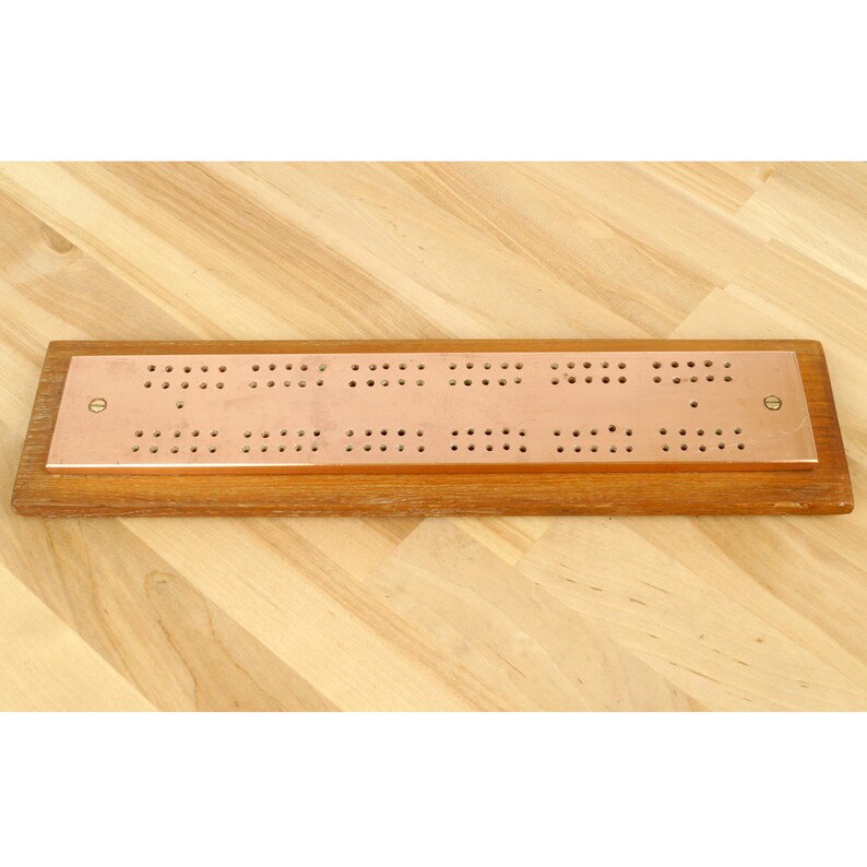 Vintage Game Point Counter Copper on Wooden Base | Etsy UK