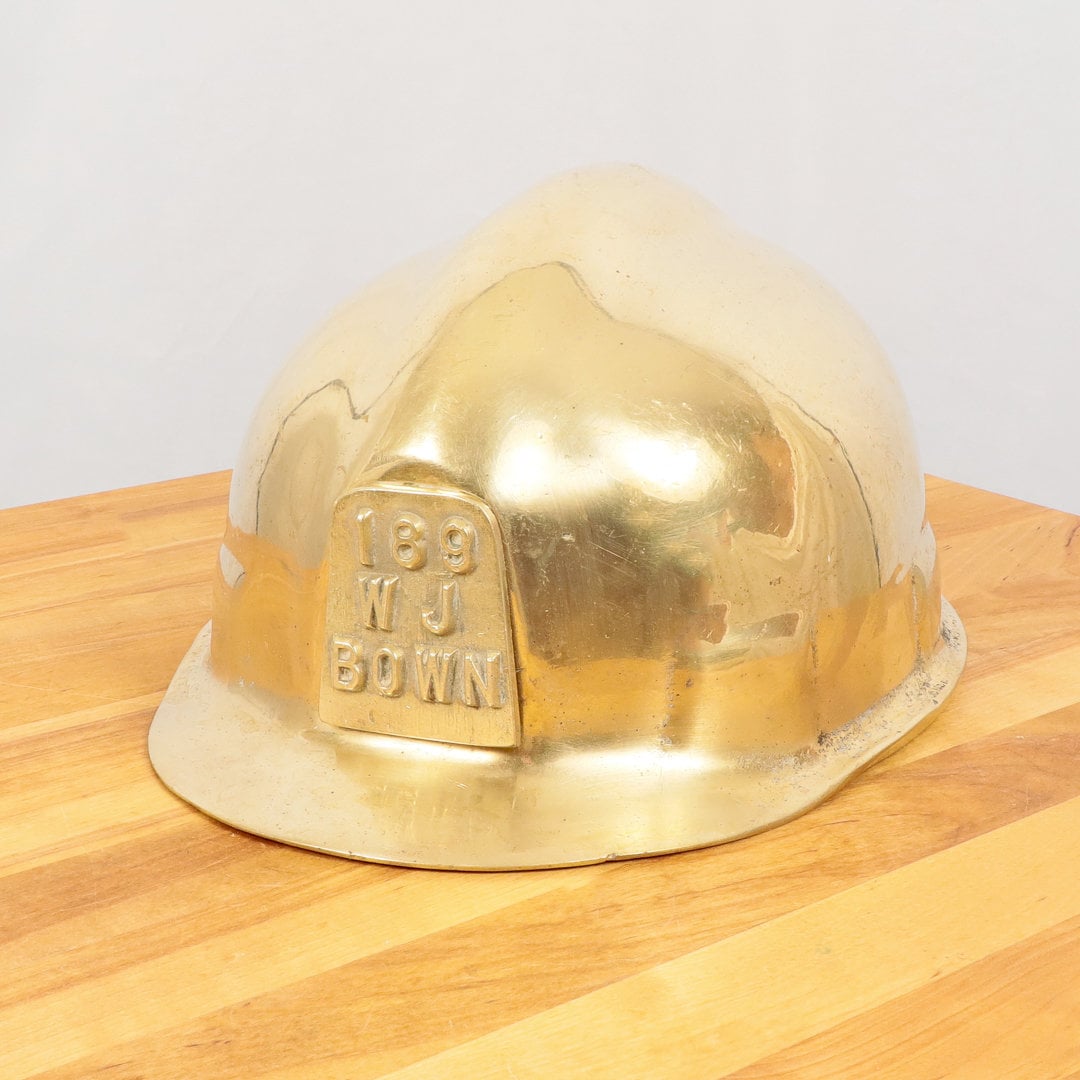 Decorative Coal Miner Helmet - Vintage Cast Solid Brass || Marked 189 W ...