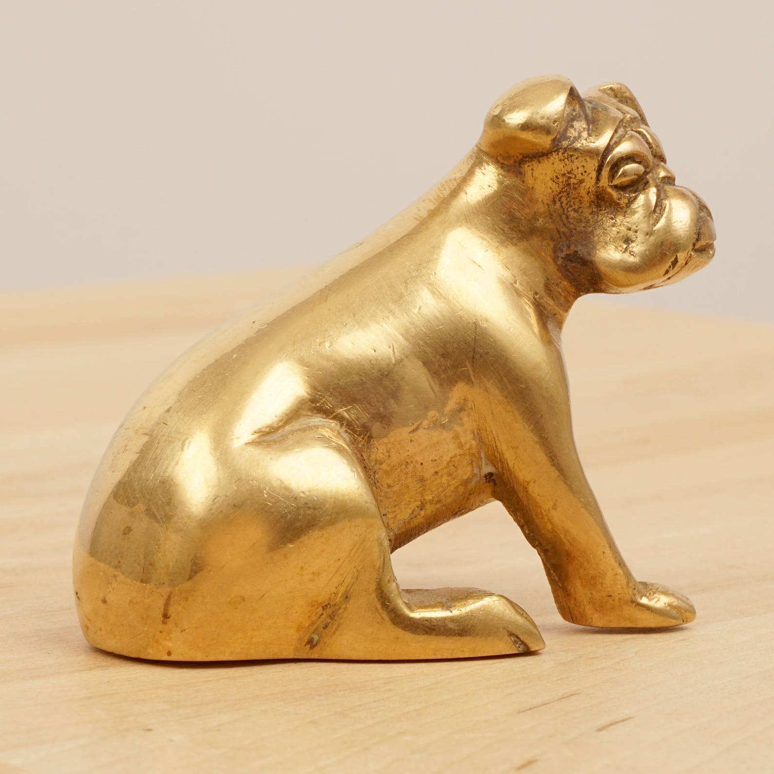 Bulldog Vintage Dog Sculpture Statue Metal Alloy | Etsy