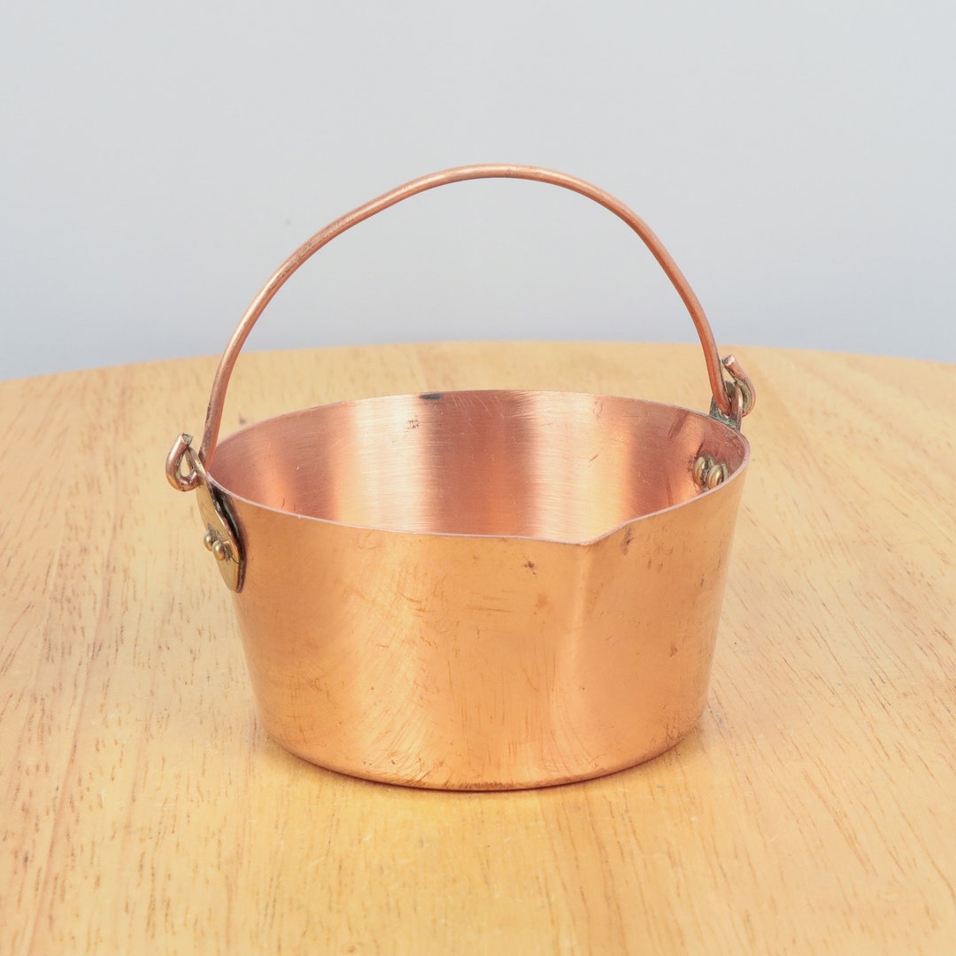 Small Copper Bowl / Bucket / Pail / Flower Pot / Planter || Vintage ...
